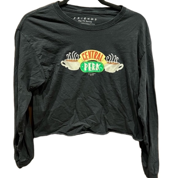 FRIENDS | Tops | Friends Central Perk Long Sleeve Crop Tshirt | Poshmark